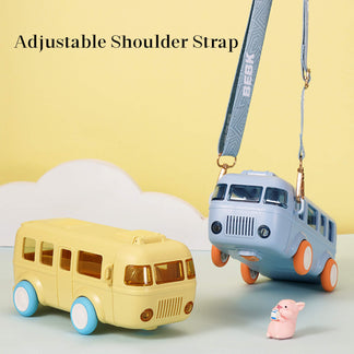 16.9oz Cute Shuttle Bus Shaped Cup with Straw | Fun Sharings – FunSharings