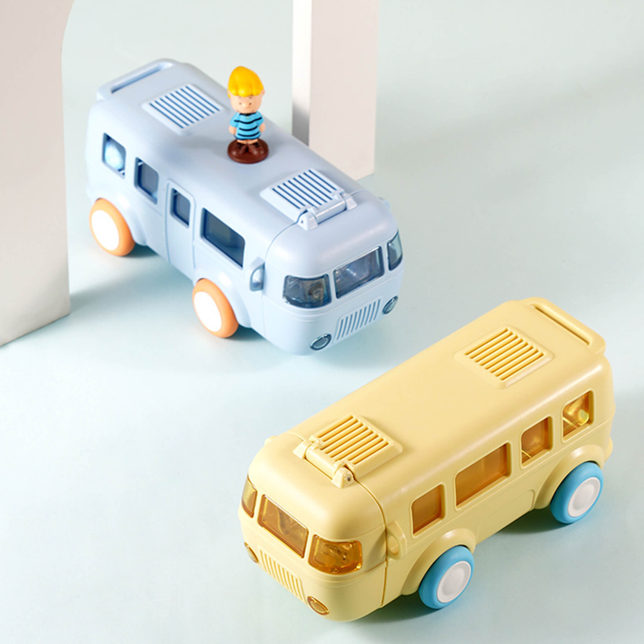 16.9oz Cute Shuttle Bus Shaped Cup with Straw | Fun Sharings – FunSharings